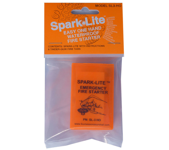 Spark-Lite Fire Starter and TinderQuik Tabs | 5col Survival Supply